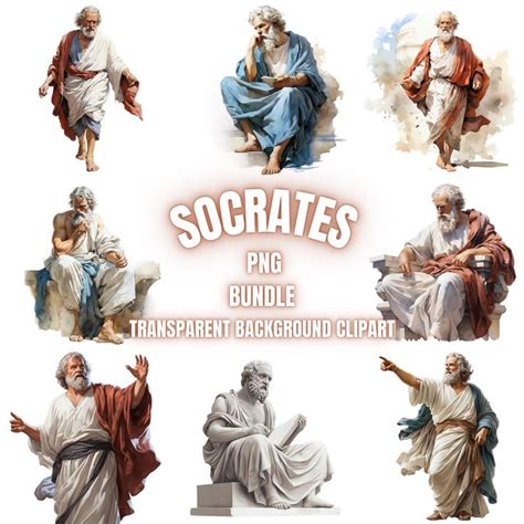 Socrate Png Clip Art Bundle Figure Célèbre Aquarelle Philosophe Grec