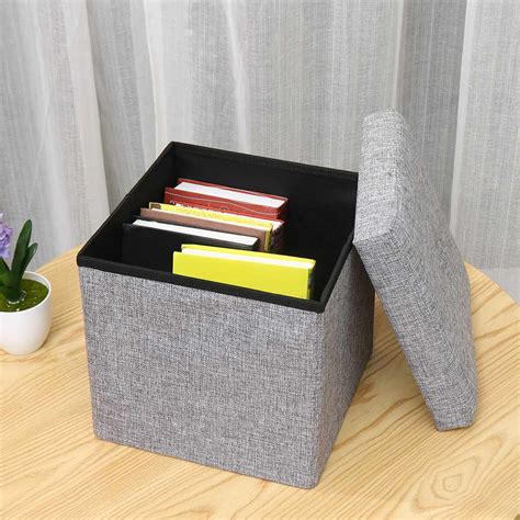 Multifunctional Foldable Fabric Storage Stool Book Grandado