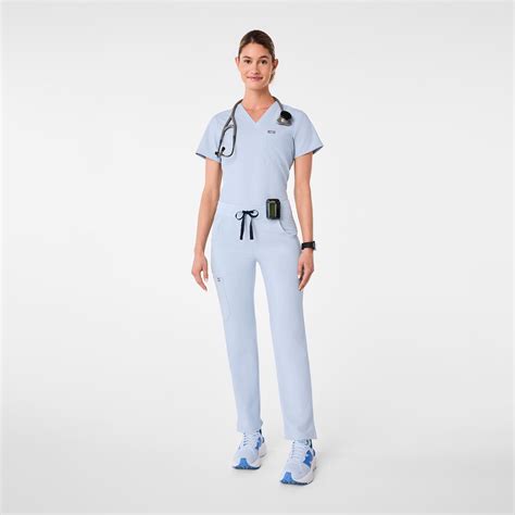 Womens Kade Cargo Scrub Pants™ Chambray · Figs