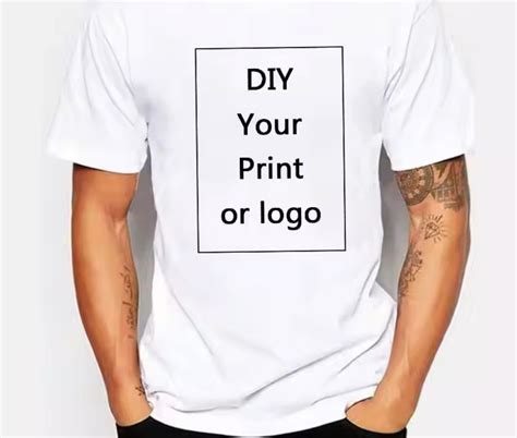 Custom White T Shirt Photo Text Logo Space Tech