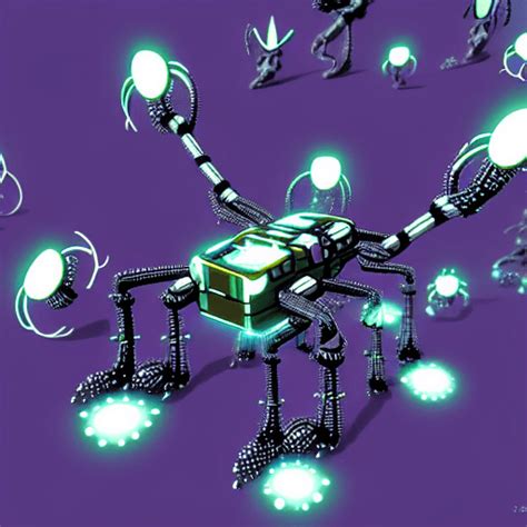 Scifi Nanobot Swarm Graphic · Creative Fabrica