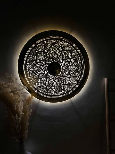 Round Wall Sconce Brass Wall Lights Palmeraies