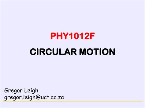 Ppt Understanding Circular Motion And Newtons Laws In Physics