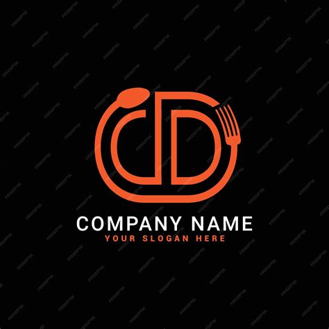 Premium Vector Cd Dc Foodrestaurantspoon Letter Logo
