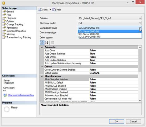 Haer Talib Database Compatibility Level