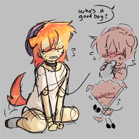 Rule 34 Anonymous Male Blowjob Blush Blushing Color Colored Dog Ears