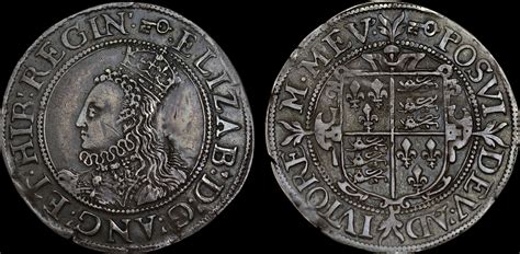 Great Britain 1596 99 Elizabeth I Pattern Silver Shilling Ex Bliss