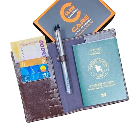Care Leather Passport Holder Mfp Chocolate