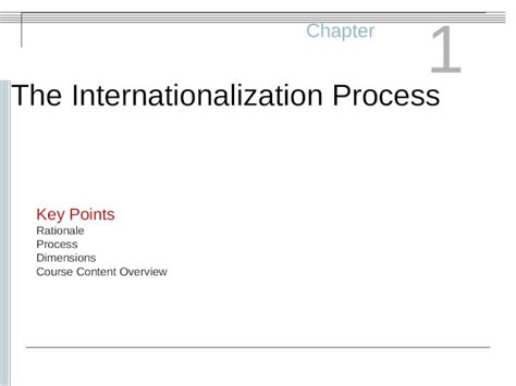 Ppt Chapter 1 The Internationalization Process Key Points Rationale