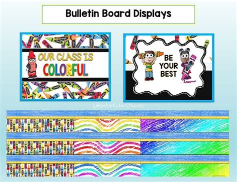 Crayon Classroom Decor Printable And Editable Crayon Theme Display