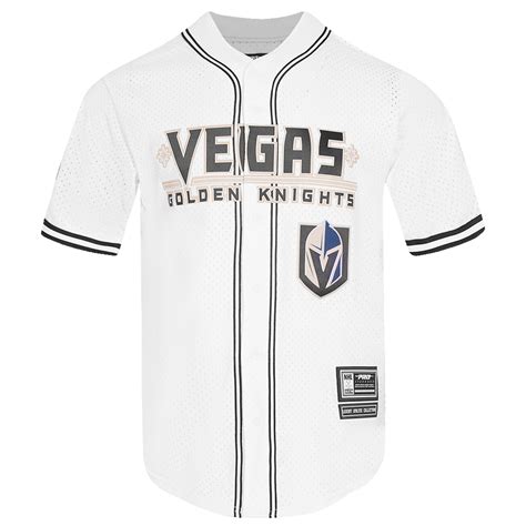 Nhl Vegas Golden Knights Classic Mens Mesh Button Down Jersey White