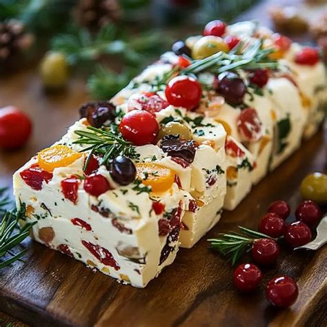 Festive Holiday Antipasto Cream Cheese Log Grammy Recipes Italian