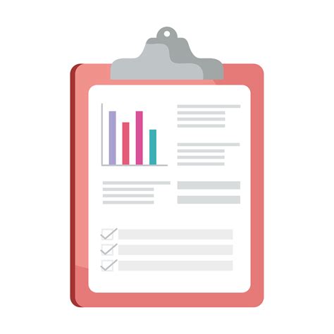 Statistics Document In Clipboard Icon 3930874 Vector Art At Vecteezy