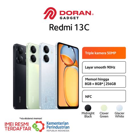 Jual Xiaomi Redmi 13C 6 128GB 8 256GB RAM 6GB 8GB ROM 128GB 256GB Midninght Black Clover