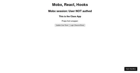 Mobx React Hooks Codesandbox