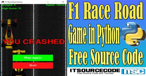 F Race Road Game In Python With Source Code