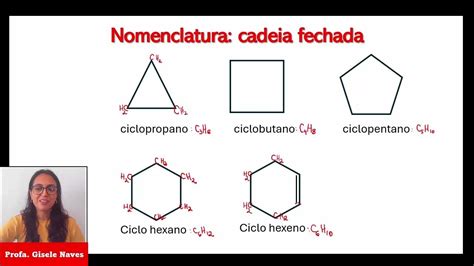 Química Orgânica Aula 10 Nomenclatura Cadeia Fechada Quimicaenem