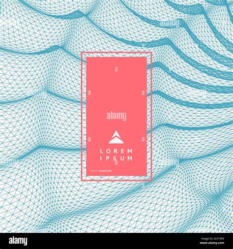 Wavy Grid Background D Abstract Vector Illustration Stock Vector Image Art Alamy