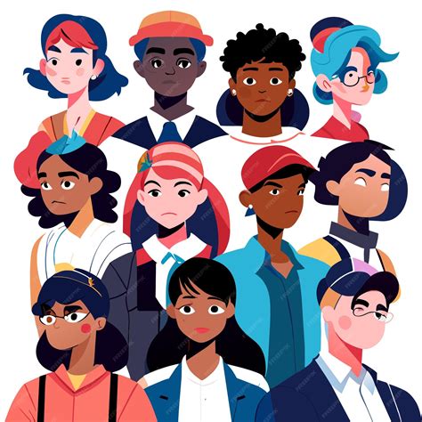 Premium Vector Vibrant Vector Illustration Multicultural Characters