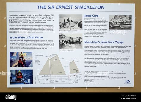 Information On The Sir Ernest Shackleton A Replica Of The James Caird Used By Shackleton To