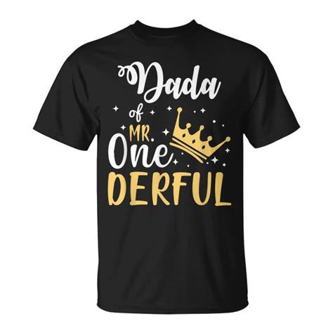 Dada Of Mr Onederful 1st Birthday One Derful Matching T Shirt Seseable