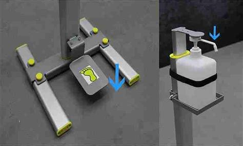 Foot Operated Sanitizer Stand Gs103 Hs Acpass Display Kits