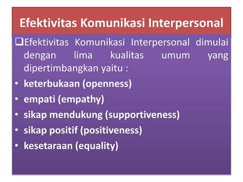 Komunikasi Inter Personal Ppt Pptx