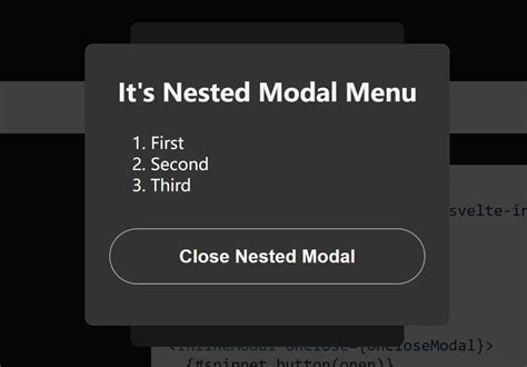 Simple Inline And Nested Modal Dialogs For Svelte