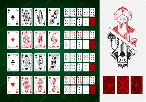 Juego De Naipes En Estilo Lineal Todas Las Imágenes Y Disfraces Son