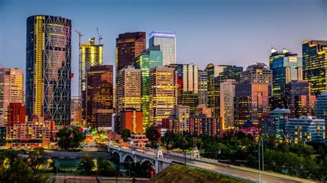 216 Calgary Skyline Night Stock Videos Footage And 4k Video Clips