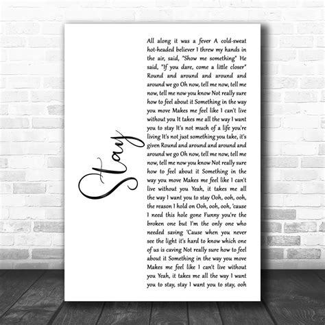 Rihanna Lyrics Stay