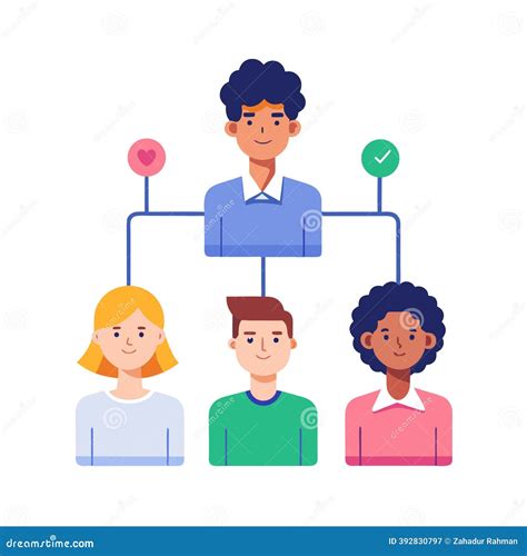 The Leader Is Connected With Employees By A Wide Network Of Lines At
