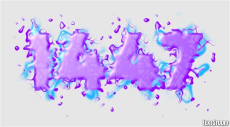 1447 Text Effect And Logo Design Number