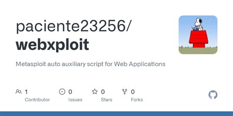 Github Paciente23256webxploit Metasploit Auto Auxiliary Script For Web Applications