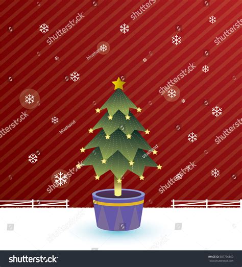 Christmas Tree Drawing Vector Graphic Illustrate 库存矢量图（免版税）307756850