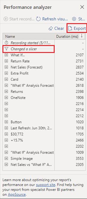 how to use performance analyzer tool beyond key