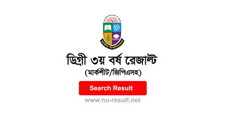 Degree Result 2025 ডিগ্রী ৩য় বর্ষ রেজাল্ট ২০২৫