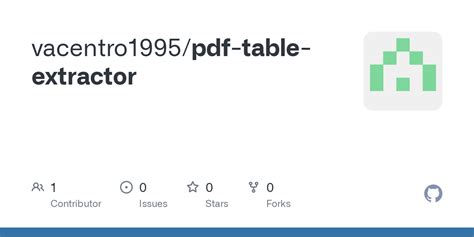GitHub Vacentro Pdf Table Extractor