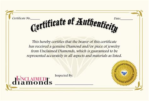 Certificate Of Authenticity Template Sampletemplatemyid