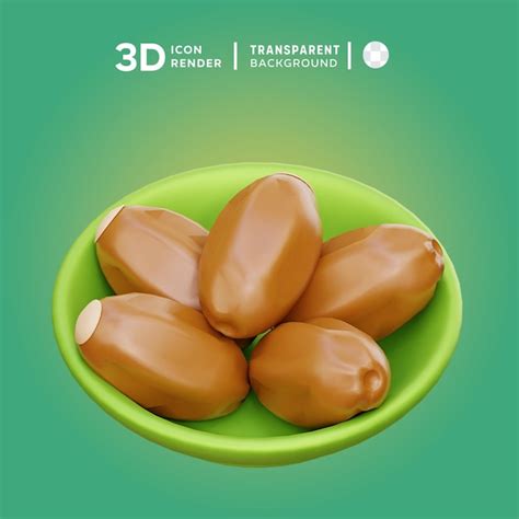 Premium Psd Psd Date Fruit Iftar 3d Illustration