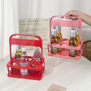 手提啤酒筐ktv酒架塑料提篮可折叠酒架便携式瓶装手提框6瓶装拎架 阿里巴巴