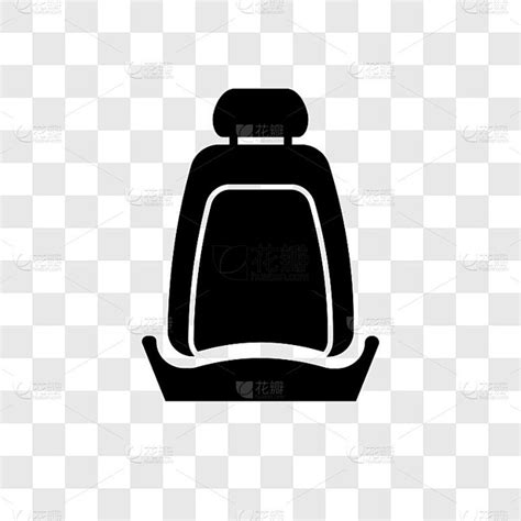 汽车座椅矢量图标上透明的背景，汽车座椅图标