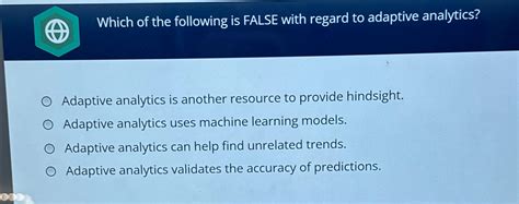 Solved Which Of The Following Is False With Regard To