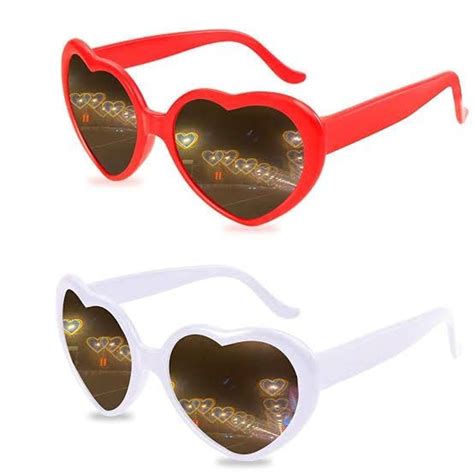 Pgs Sunglasses Heart Diffraction Glasses Effect Party Gadget Studio