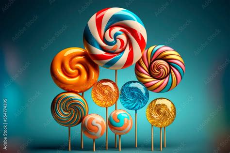 Lollipops Background Clipart For Design Stock Illustration Adobe Stock