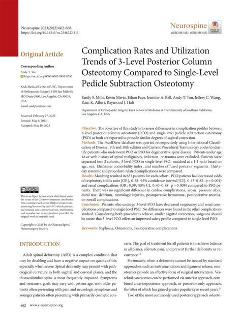 Pdf Complication Rates And Utilization Trends Of 3 Level Posterior