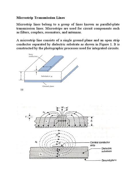Microstrip Lines Pdf Transmission Line Physical Phenomena