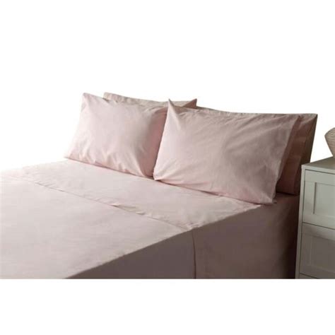 Rackhams Percale Fitted Sheet Blush Blush Double By Rackhams