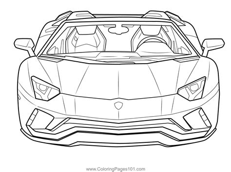 Car Coloring Pages Lamborghini Aventador