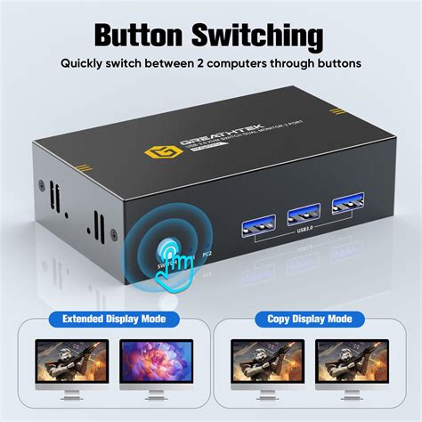 hdmi kvm switch dual monitor 2 port kvm switch 2
